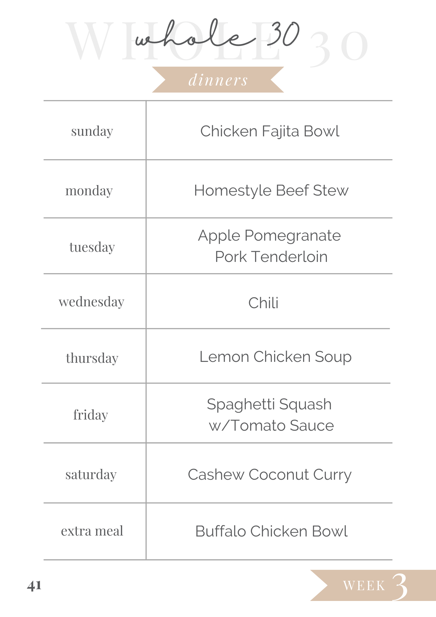 Whole 30 Meal Plan – MyFamilyDinner